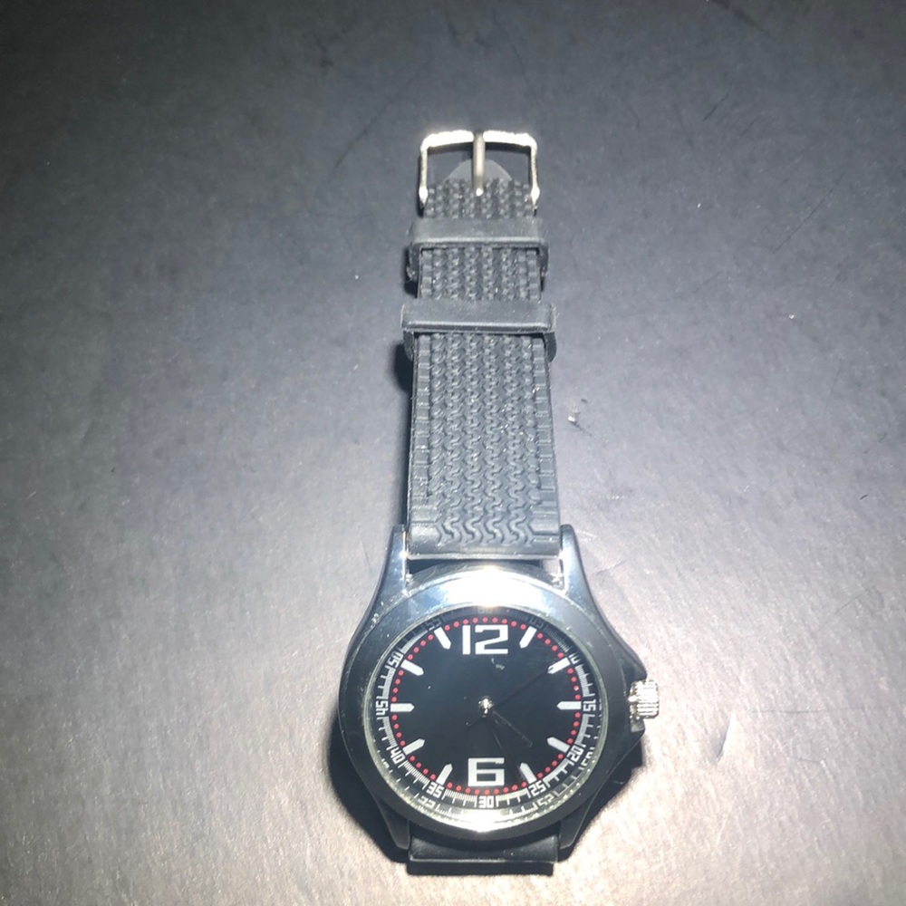 Skc - Black Rubber Stainless Steel Wristwatch - Gem